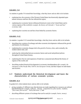 History colorado model content standards | PDF