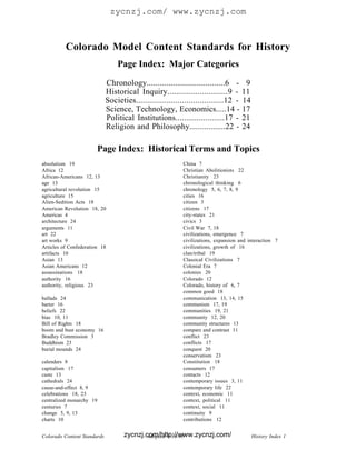 History colorado model content standards | PDF