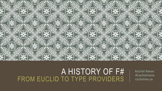 History of F#, and the ML family of languages. | PPT