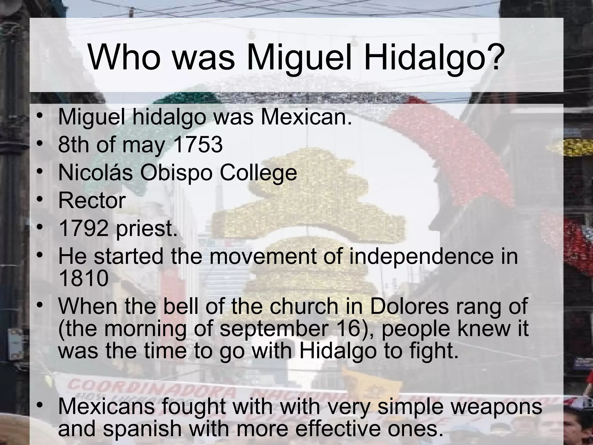 History Good Presentation Miguel Hidalgo | PPT