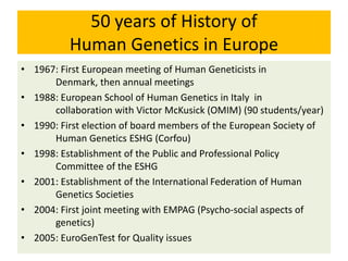 History in Genetics From Watson & Cricks to NGS | PPT