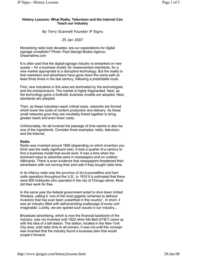 History Lessons | PDF