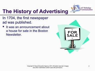 THE HISTORY OF ADVERTISING, GENERAL OVERVIEW | PPTX