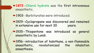 History-of-Anaesthesia & Origin of Anesthesia | PPTX