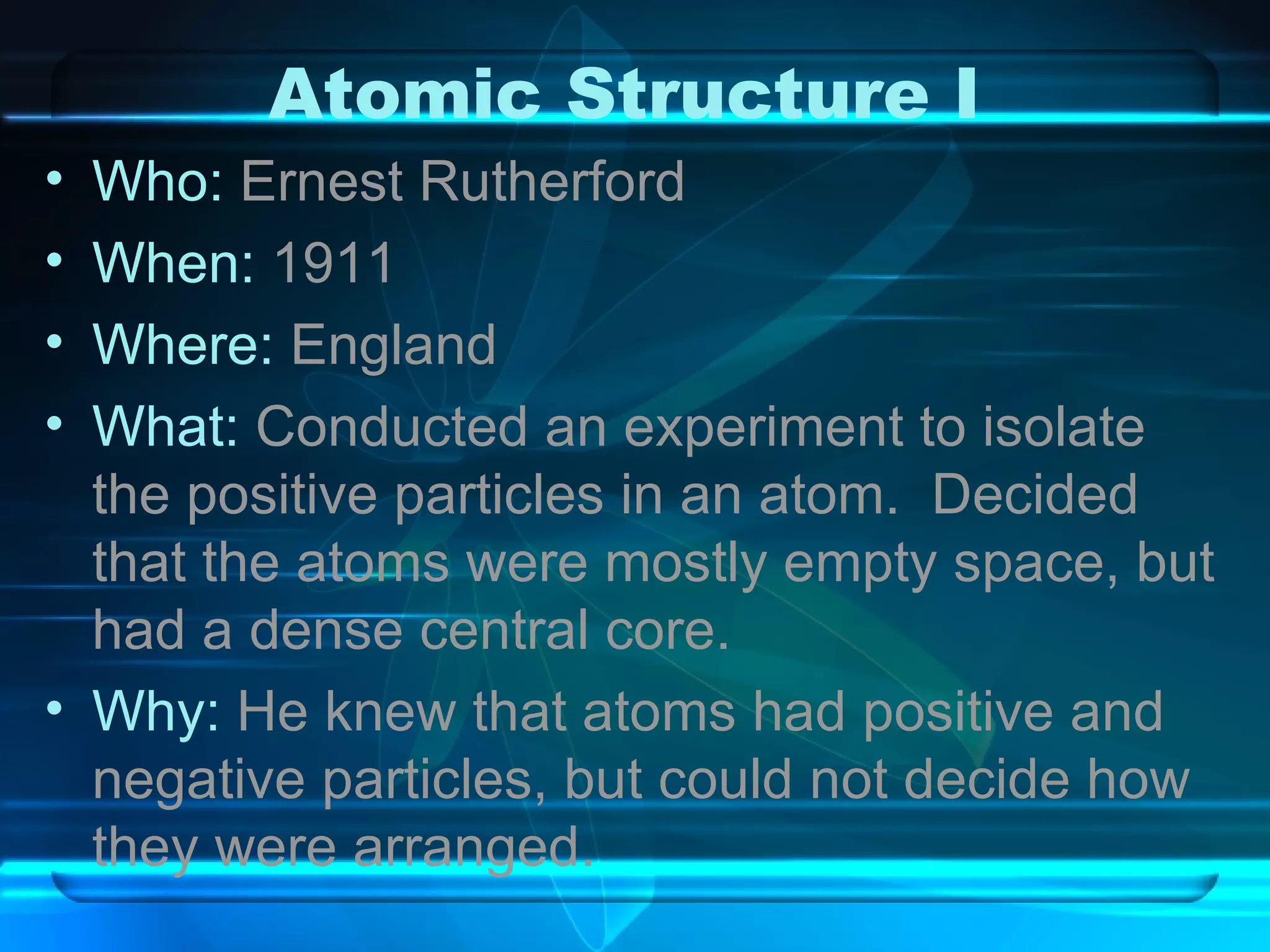 History Of Atomic Structure | PPT