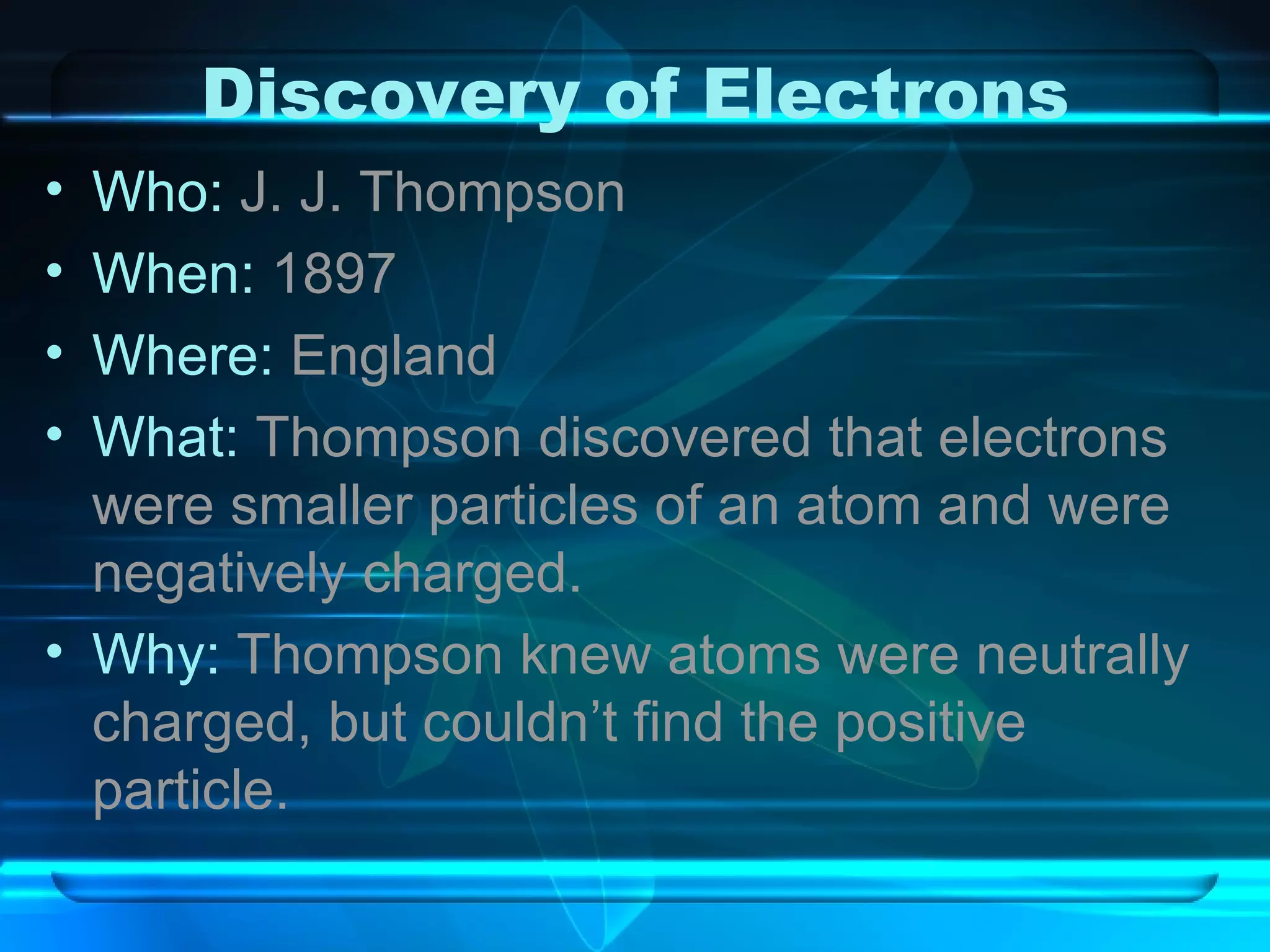 History Of Atomic Structure | PPT
