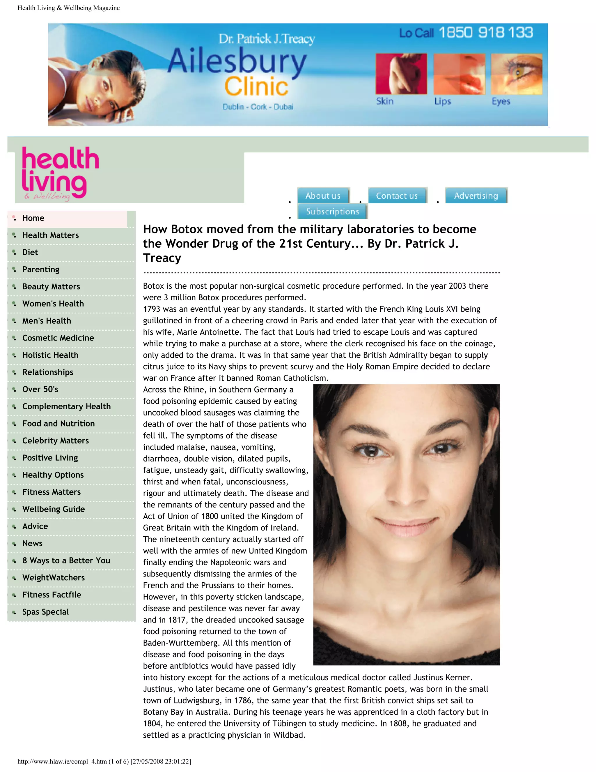 History Of Botox | PDF