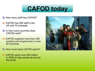 History Of Cafod | PPT | Non-Profit Organizations | Industries