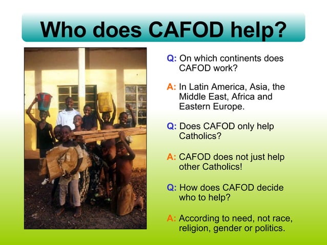 History Of Cafod | PPT | Non-Profit Organizations | Industries