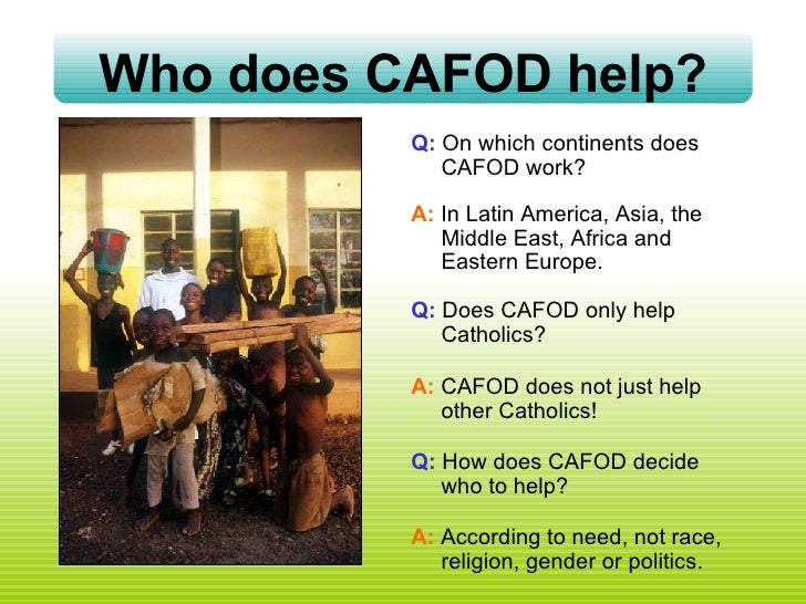 History Of Cafod