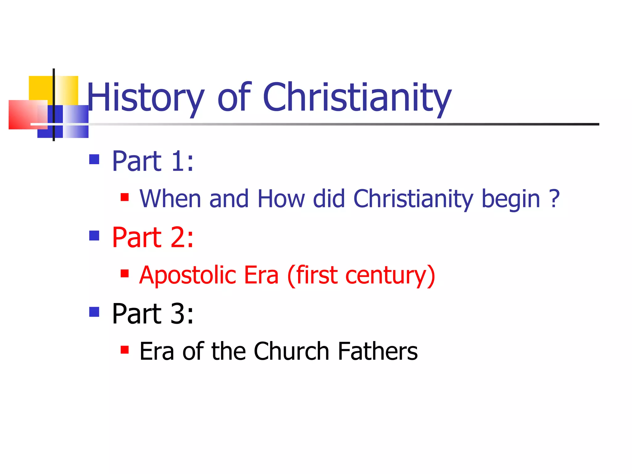 History Of Christianity | PPT