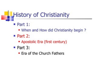 History Of Christianity | PPT