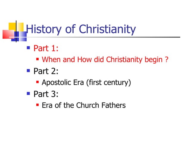 History Of Christianity | PPT