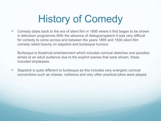 Similar Products - The History of Comedy | PPT