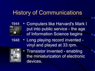 History of-communications-1221763652963426-9 | PPT