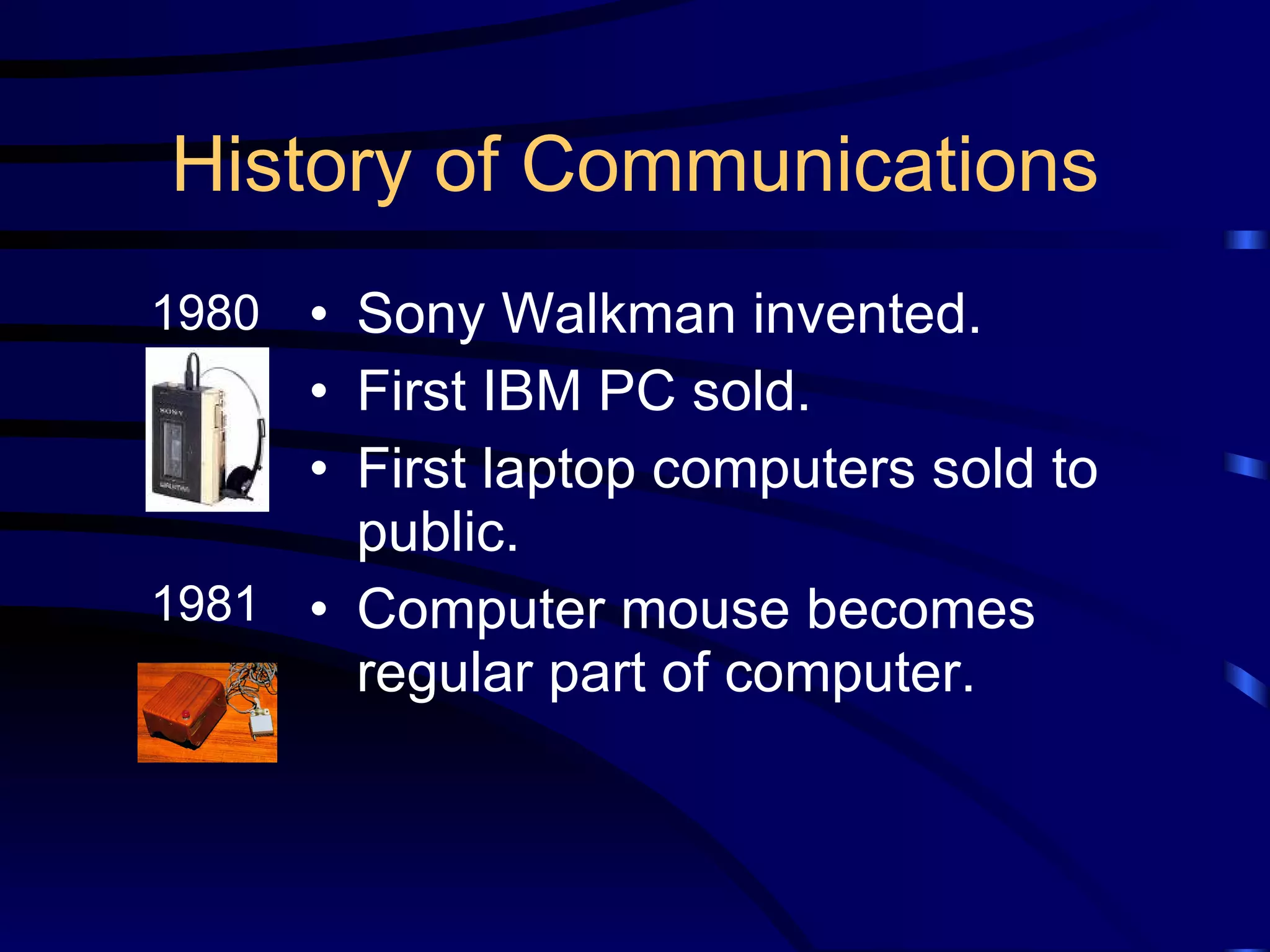 History Of Communications | PPT