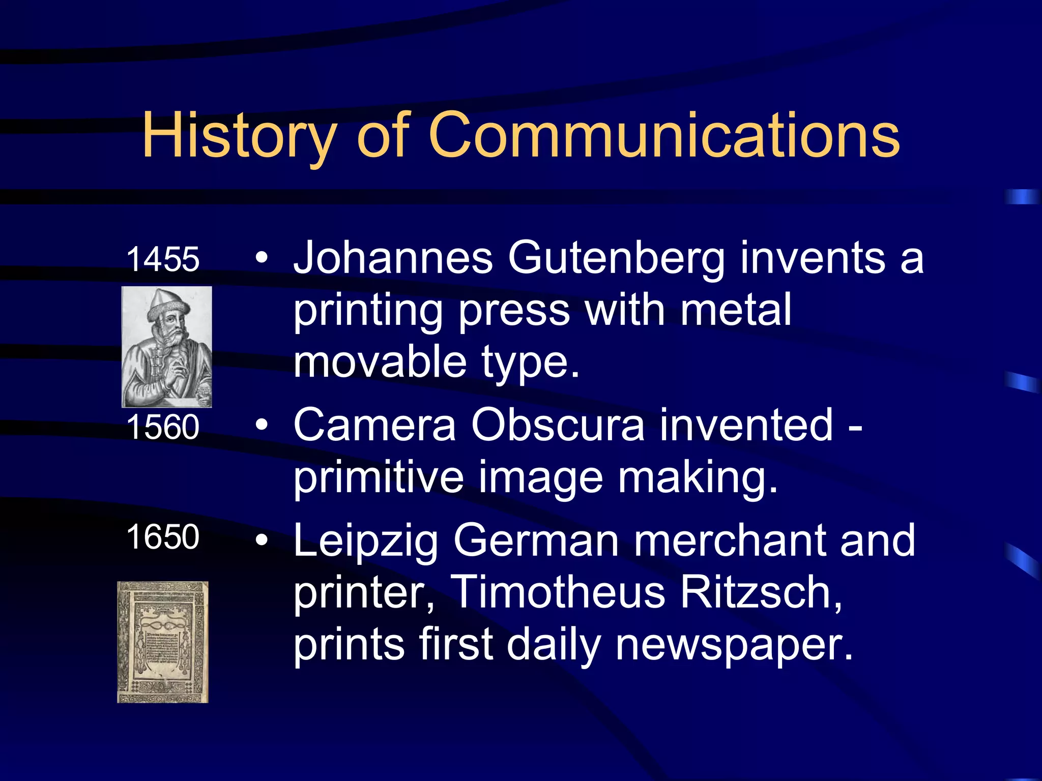 History Of Communications | PPT