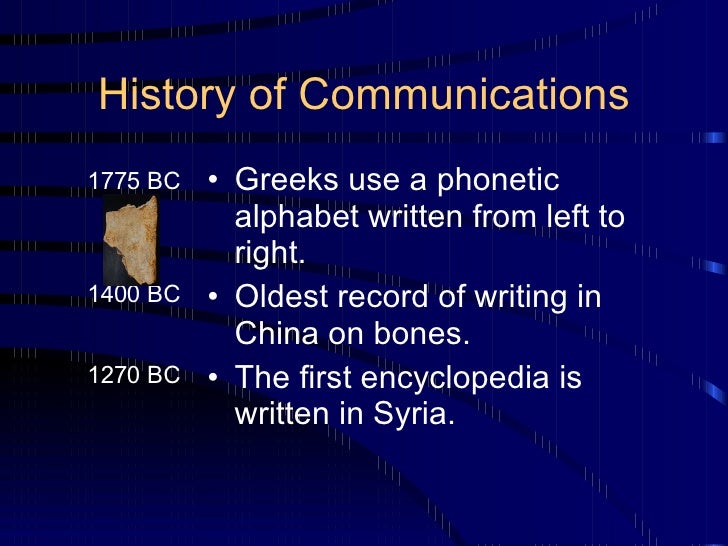 History Of Communications
