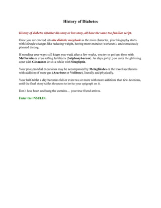 History Of Diabetes | PDF