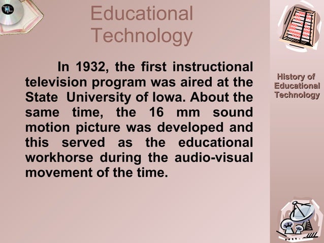 History Of Educational Technology | PPS | Computing | Technology ...