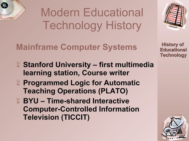 History Of Educational Technology | PPS | Computing | Technology ...