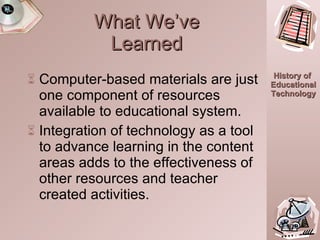 History Of Educational Technology | PPS