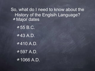 History of English Language | PPT