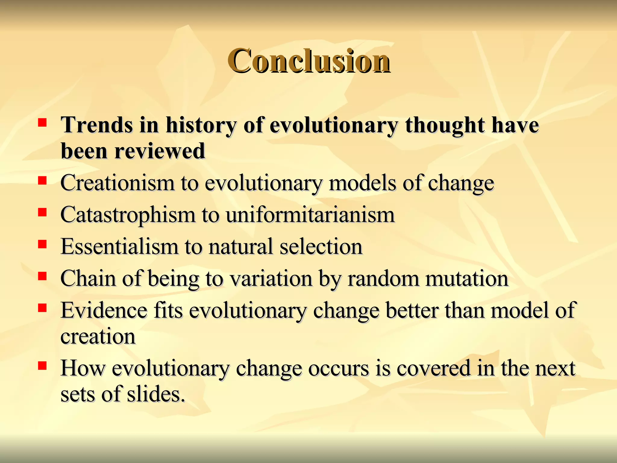 History of Evolution | PPT