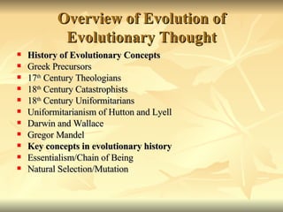 History of Evolution | PPT