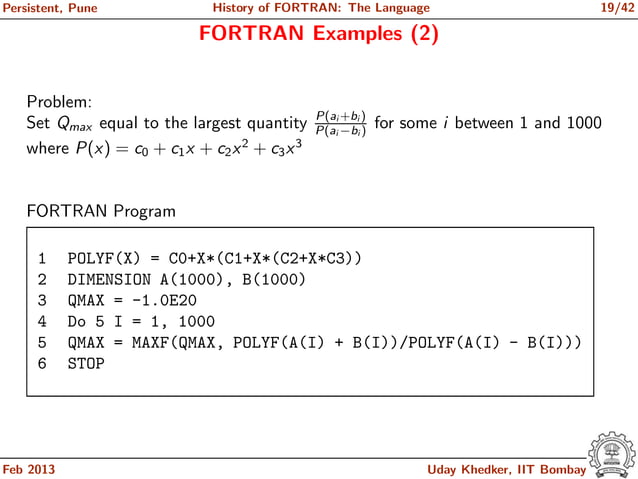 Early History of Fortran: The Making of a Wonder | Turing100@Persistent ...