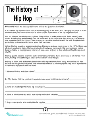 History of Hip Hop Music in education and life | PDF | Hip Hop Music ...