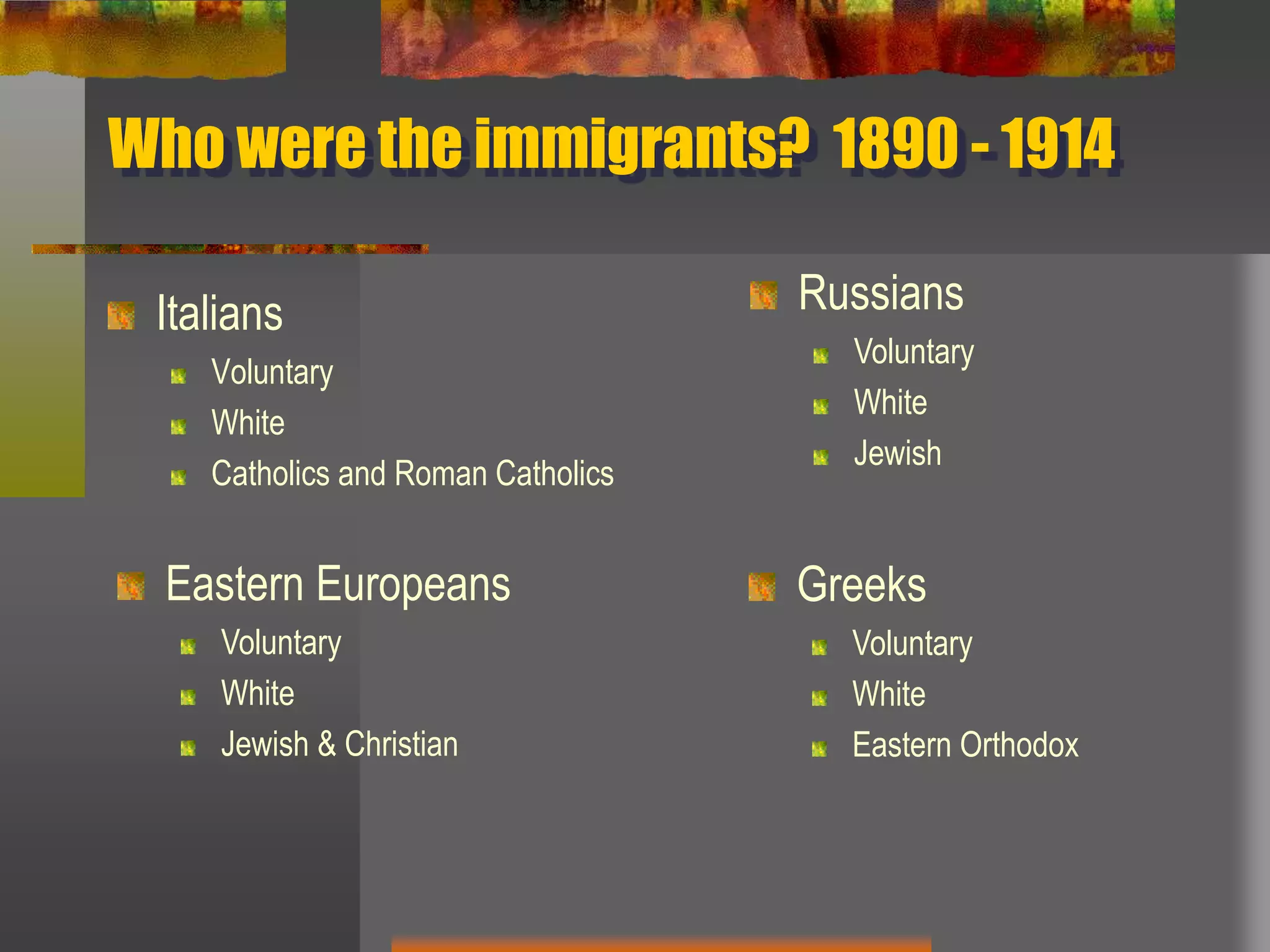 History of Immigration | PPTX