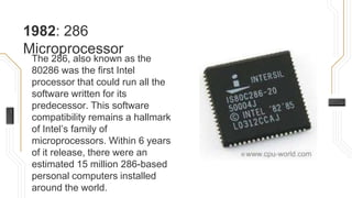 History-of-Intel-Microprocessor.ppt tx | PPTX | Desktops | Computing