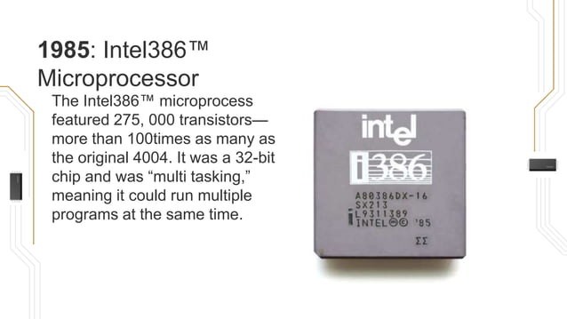 History-of-Intel-Microprocessor.ppt tx | PPTX | Desktops | Computing
