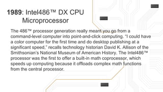 History-of-Intel-Microprocessor.ppt tx | PPTX | Desktops | Computing
