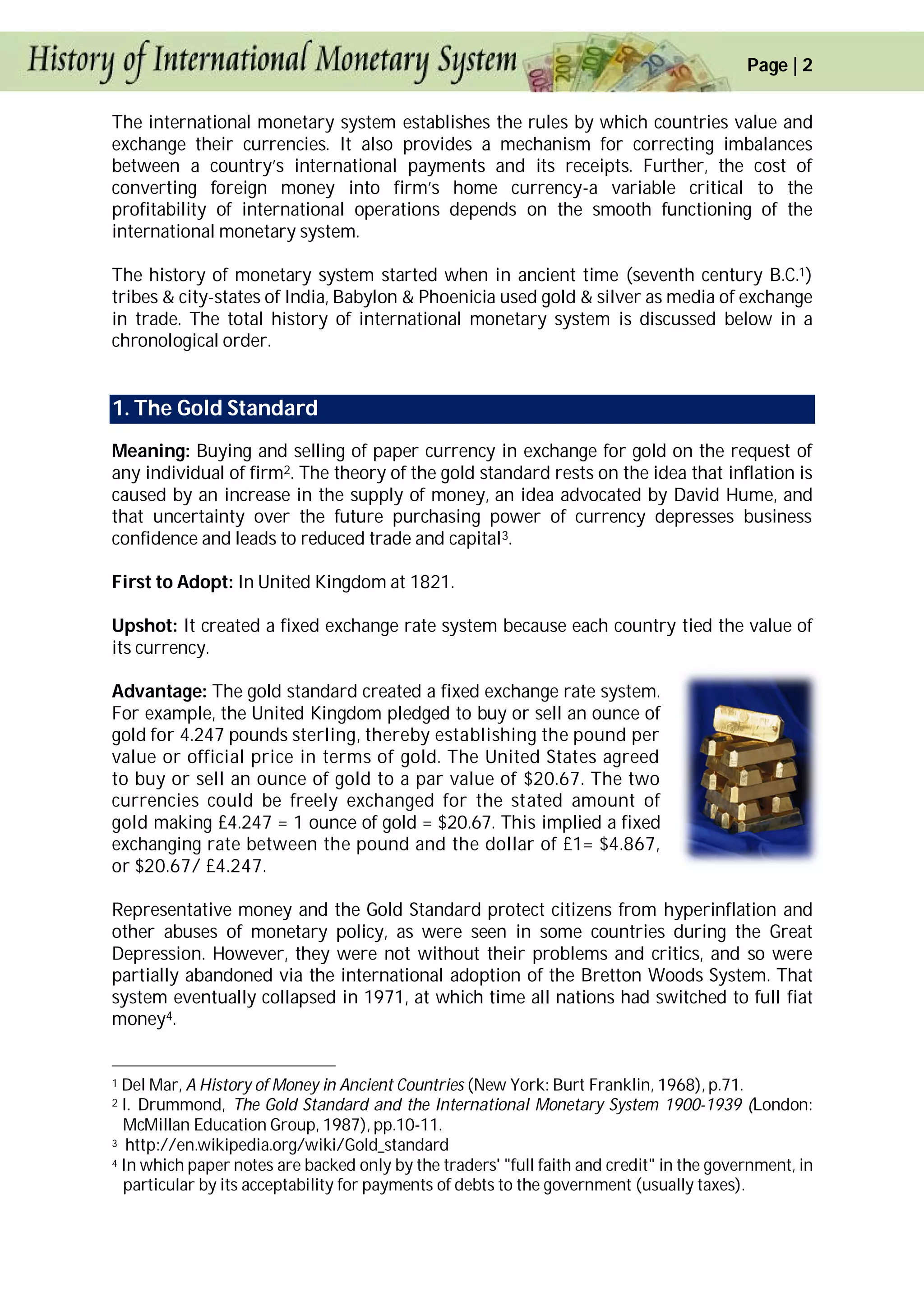 History of-international-monetary-system | PDF