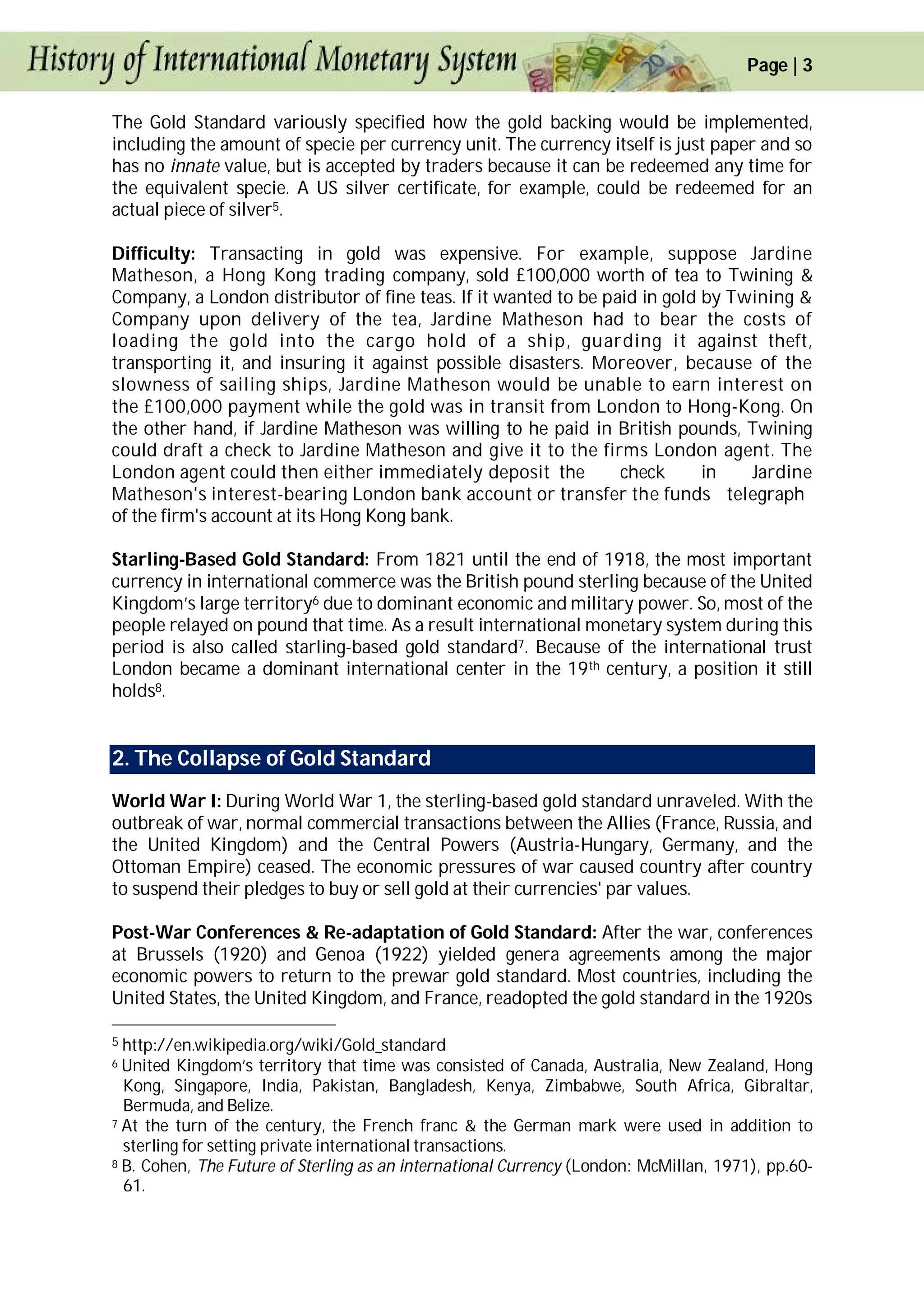 History of-international-monetary-system | PDF