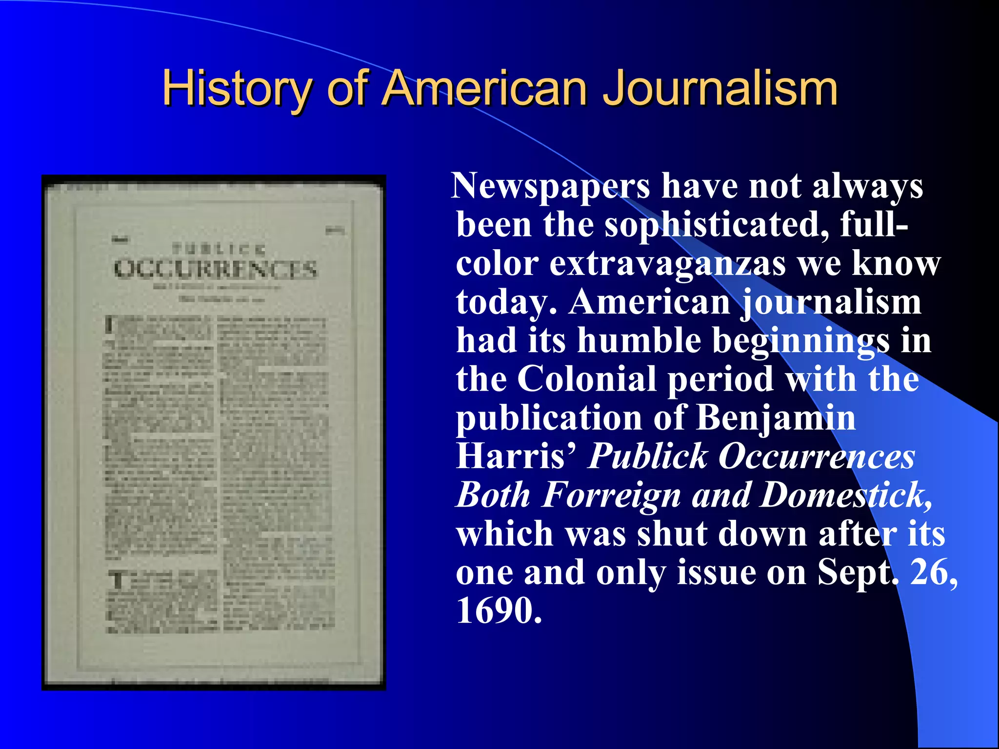 History of Journalism | PPT