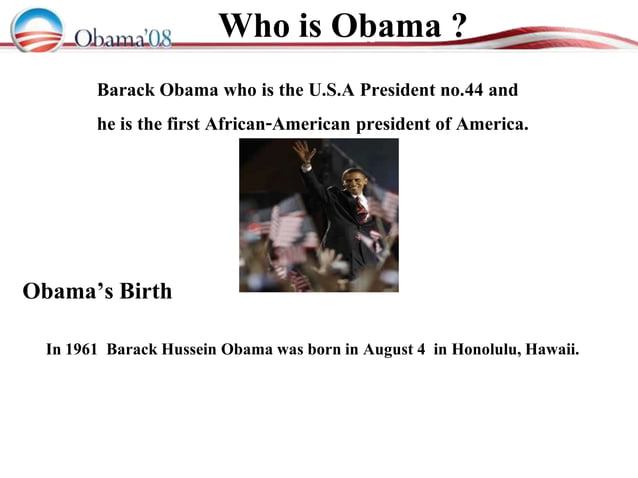 History Of OBAMA | PPT