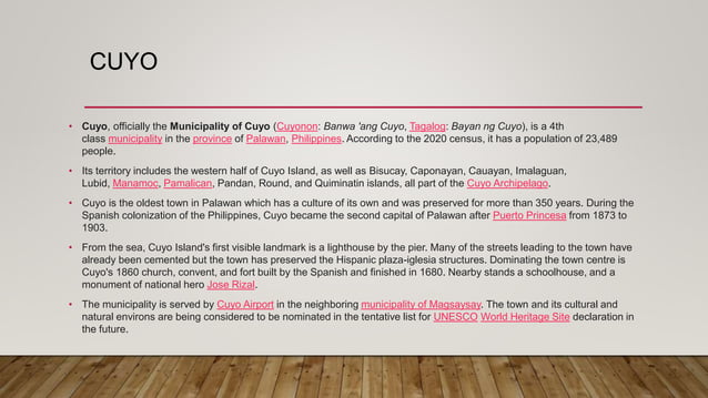 History of palawan.pptx12234567890jwop.j | PPTX | South America Travel ...
