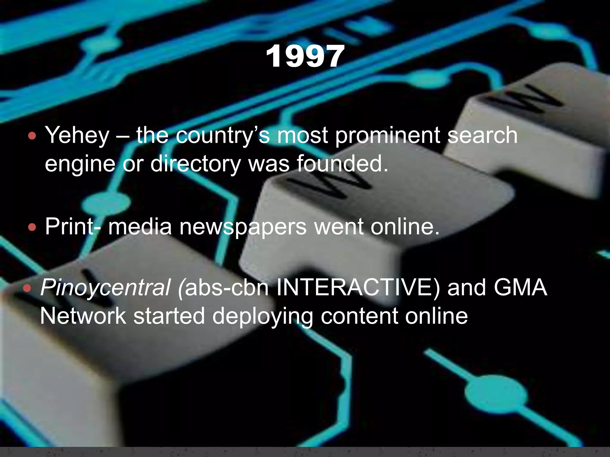 History Of Philippine Internet | PPTX | Internet | Computing