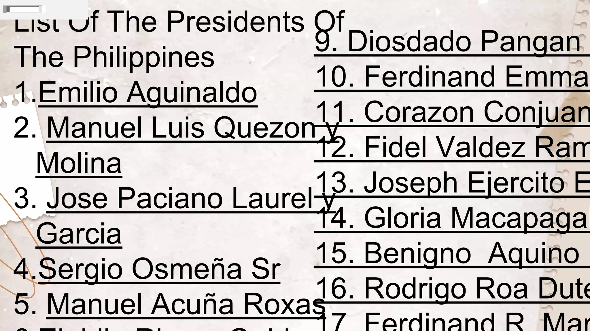 Presidents of the Philippines | PPTX