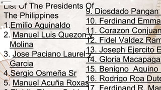 Presidents of the Philippines | PPTX