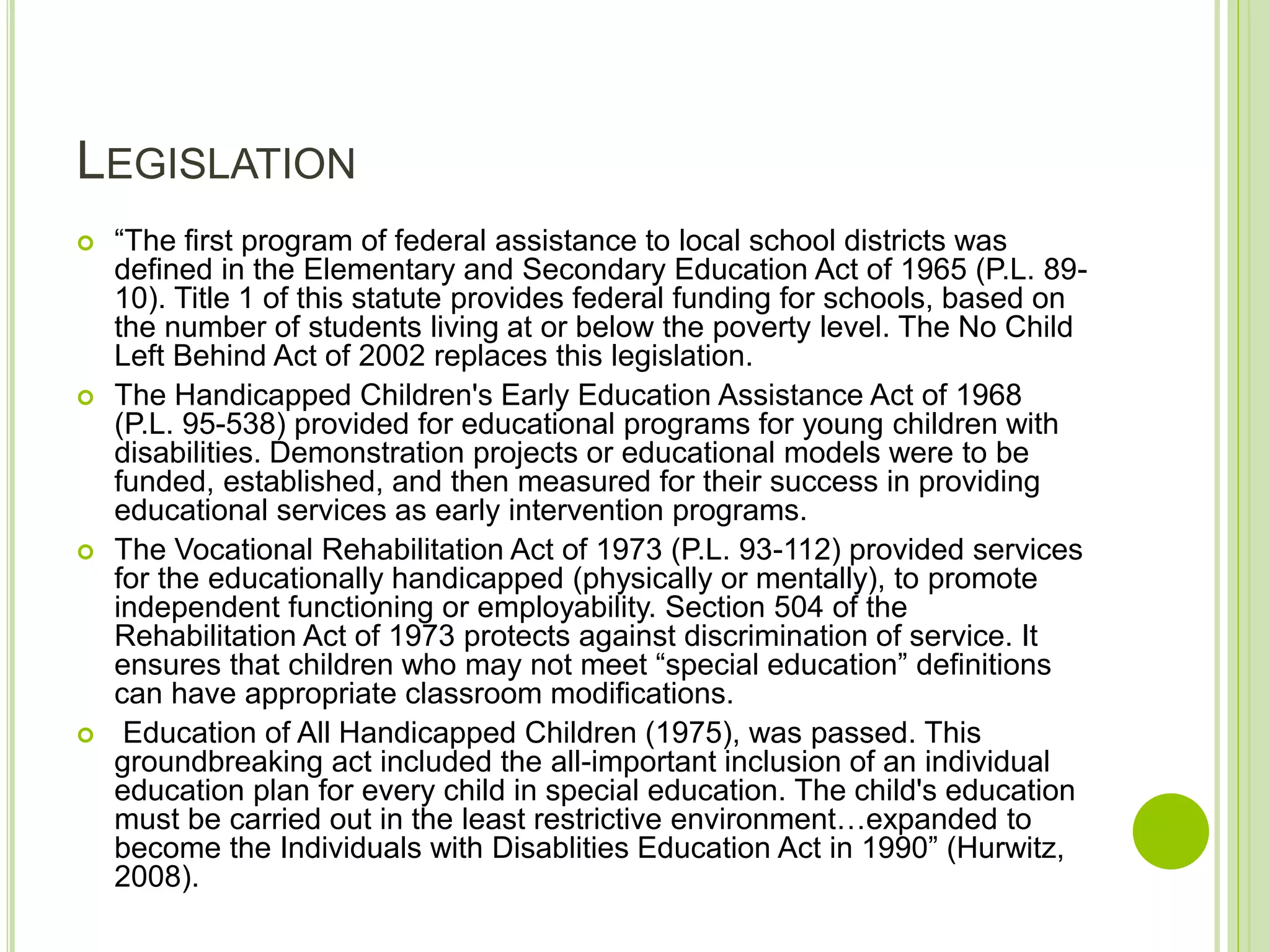 History of special education | PPTX