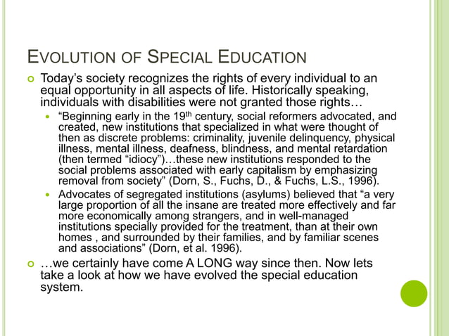 History of special education | PPTX | Special Needs Kids | Parenting
