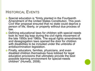 History of special education | PPTX