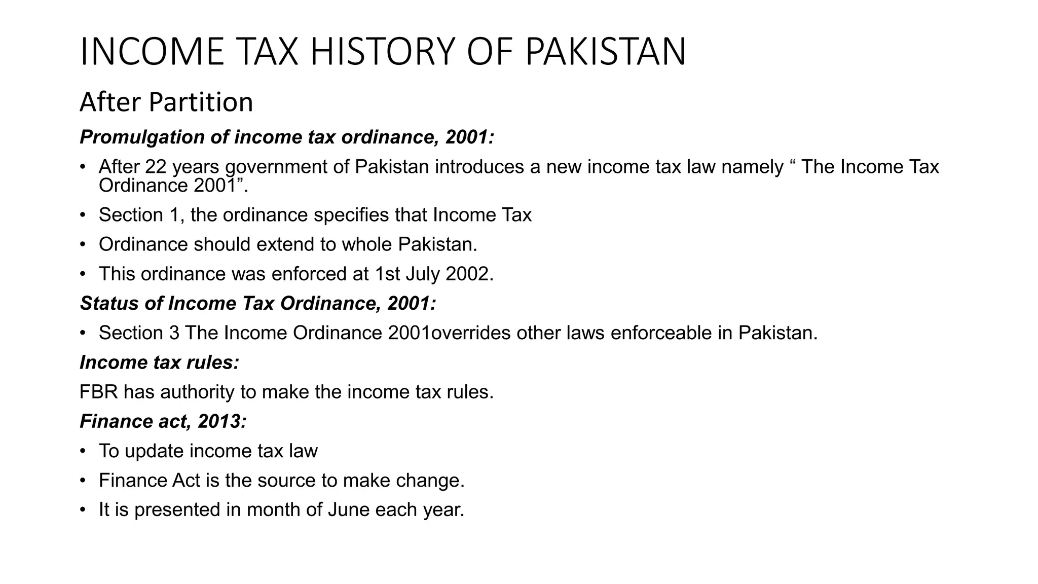 History Of Taxation in Pakistan and Income Tax Authorities | PPTX