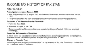 History Of Taxation in Pakistan and Income Tax Authorities | PPTX