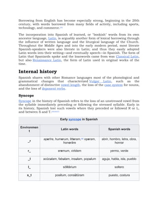 HISTORY of the Spanish language in the world | DOCX