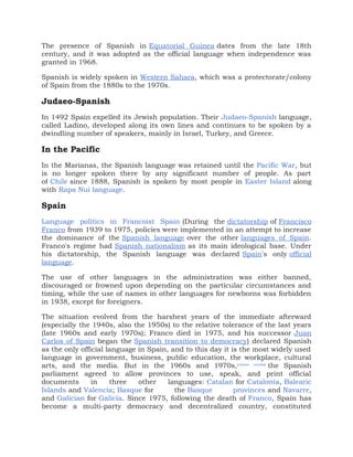 HISTORY of the Spanish language in the world | DOCX